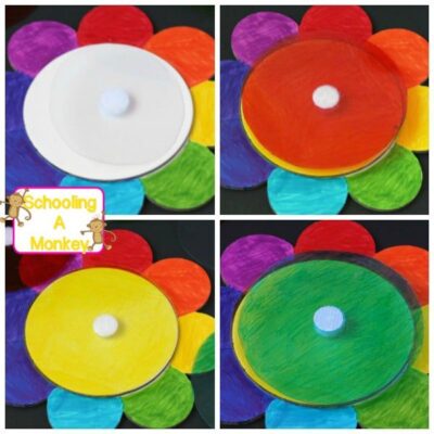 Color Mixing Art Flower Activity for Preschool Artists