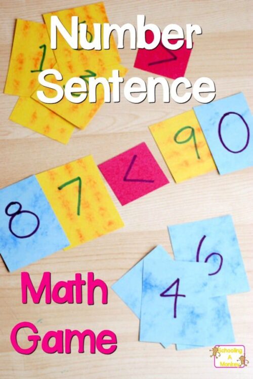 Easy Number Sentence Game for 1st-2nd Graders