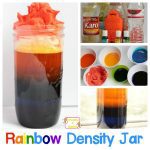 Colorful Rainbow Density Jar Science Experiment for Kids