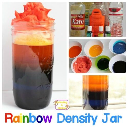 Colorful Rainbow Density Jar Science Experiment for Kids