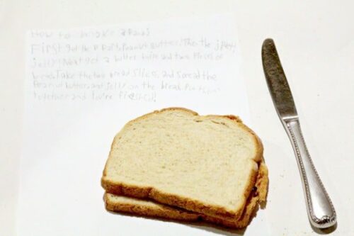 Hands-On Writing Activity: Peanut Butter Sandwich Lesson
