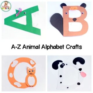 Easy A-Z Alphabet Crafts with Animal Themes!