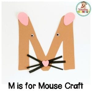 M is for Mouse Alphabet Craft