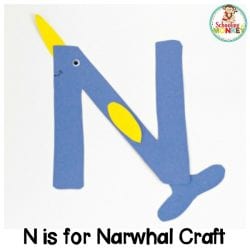 N is for Narwhal Alphabet Craft