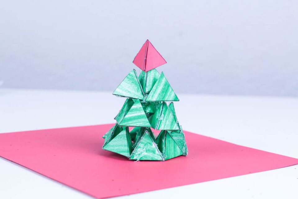 3D Christmas Tree Engineering Challenge for Kids