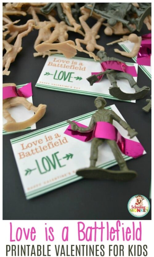 Printable Army Men Valentines for Kids