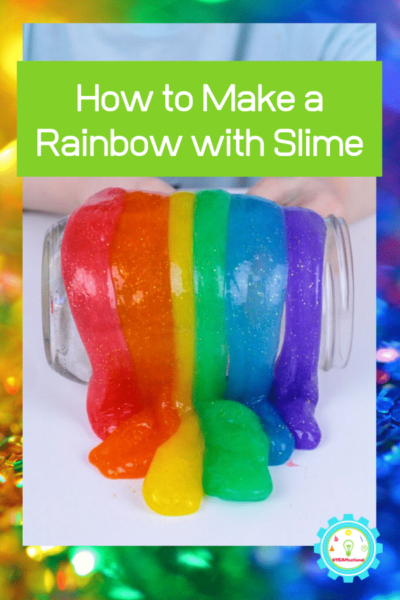 Easy to Make Glitter Rainbow Slime Recipe with Clear Glue