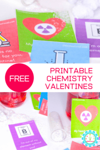 Printable Punny Chemistry Valentines for Kids