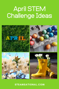 Easy April STEM Challenges for Elementary