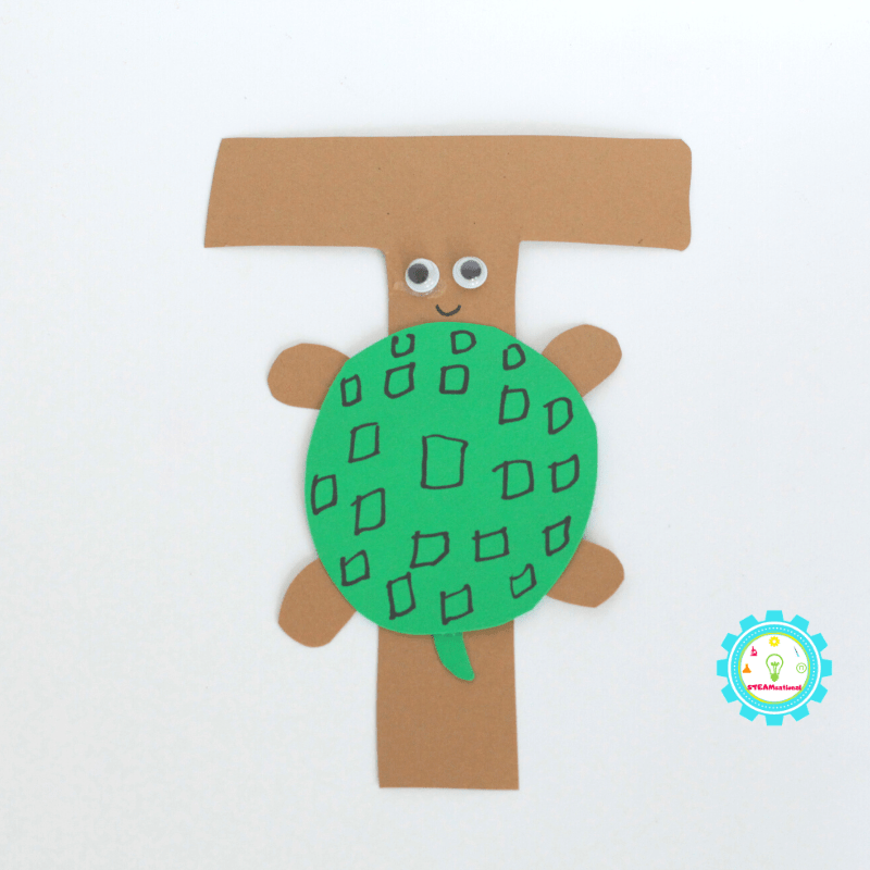 T is for Turtle Animal Alphabet Craft