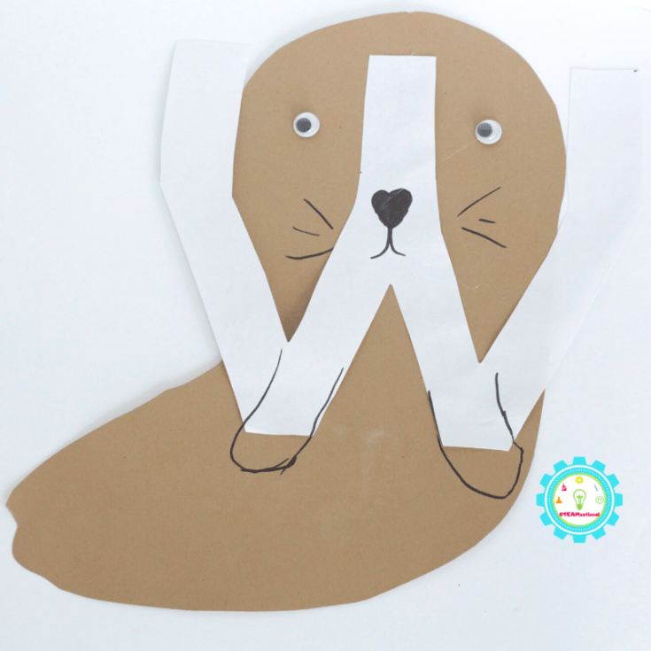 W is for Walrus Animal Alphabet Craft