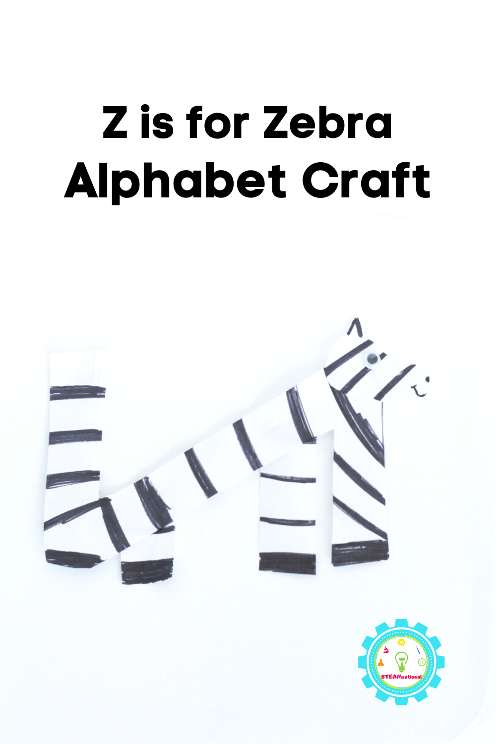 Z is for Zebra Animal Alphabet Craft