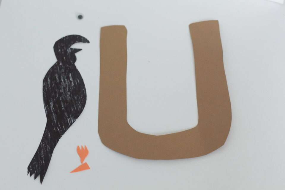 U is for Umbrella Bird Animal Alphabet Craft