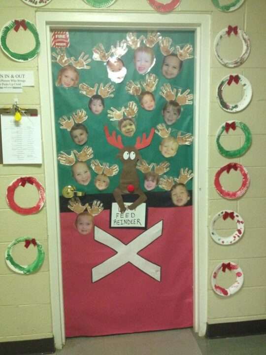 11+ Festive December Door Decorations for Preschool