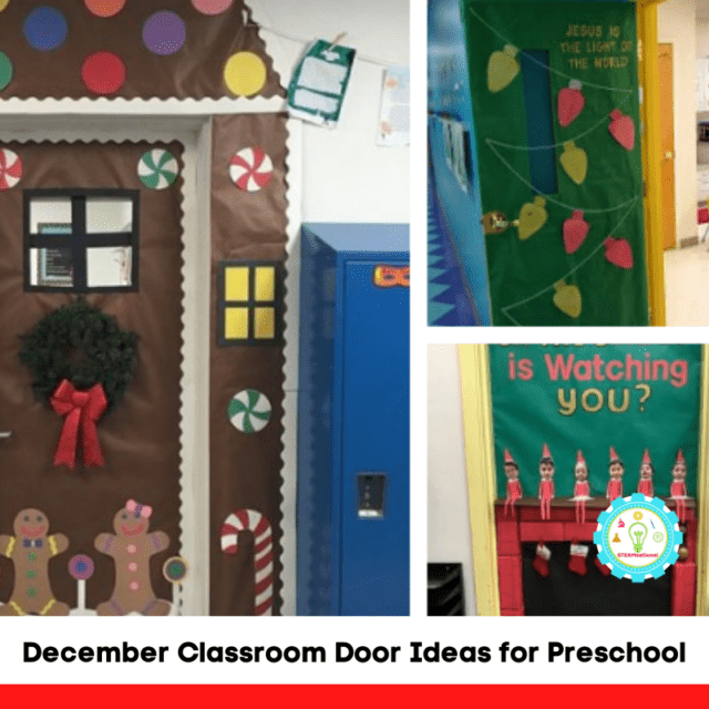 11+ Festive December Door Decorations for Preschool