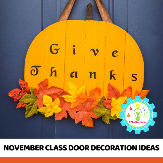 Festive Classroom Door Decorations for November