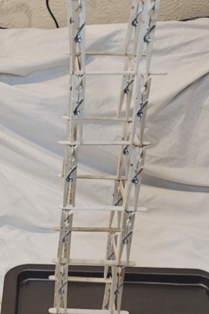 Clothespin and Popsicle Stick Tower Engineering Challenge